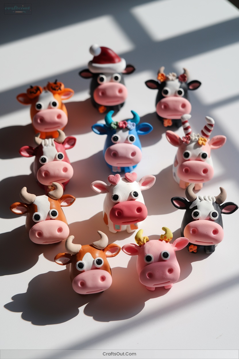 10 Adorable Clay Crafts Cow Designs For Farm Lovers