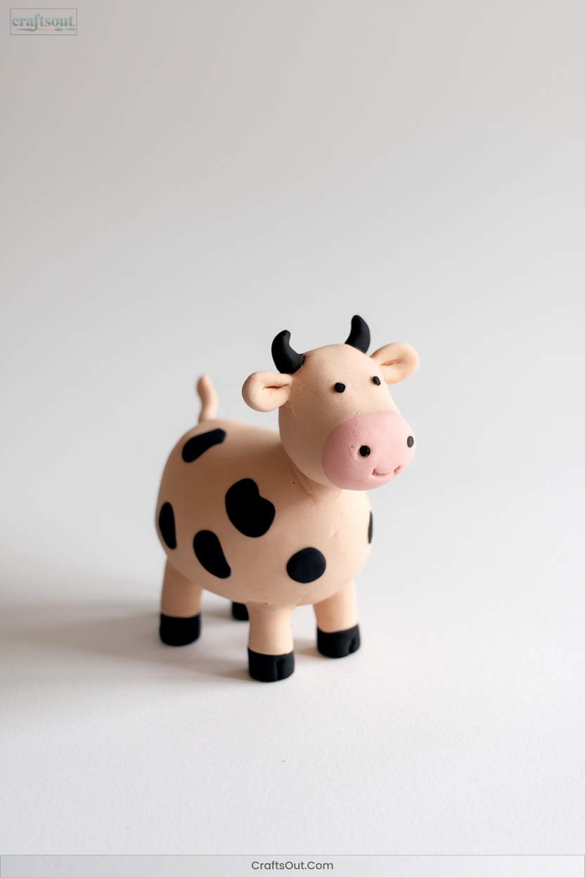 10 Adorable Clay Crafts Cow Designs For Farm Lovers