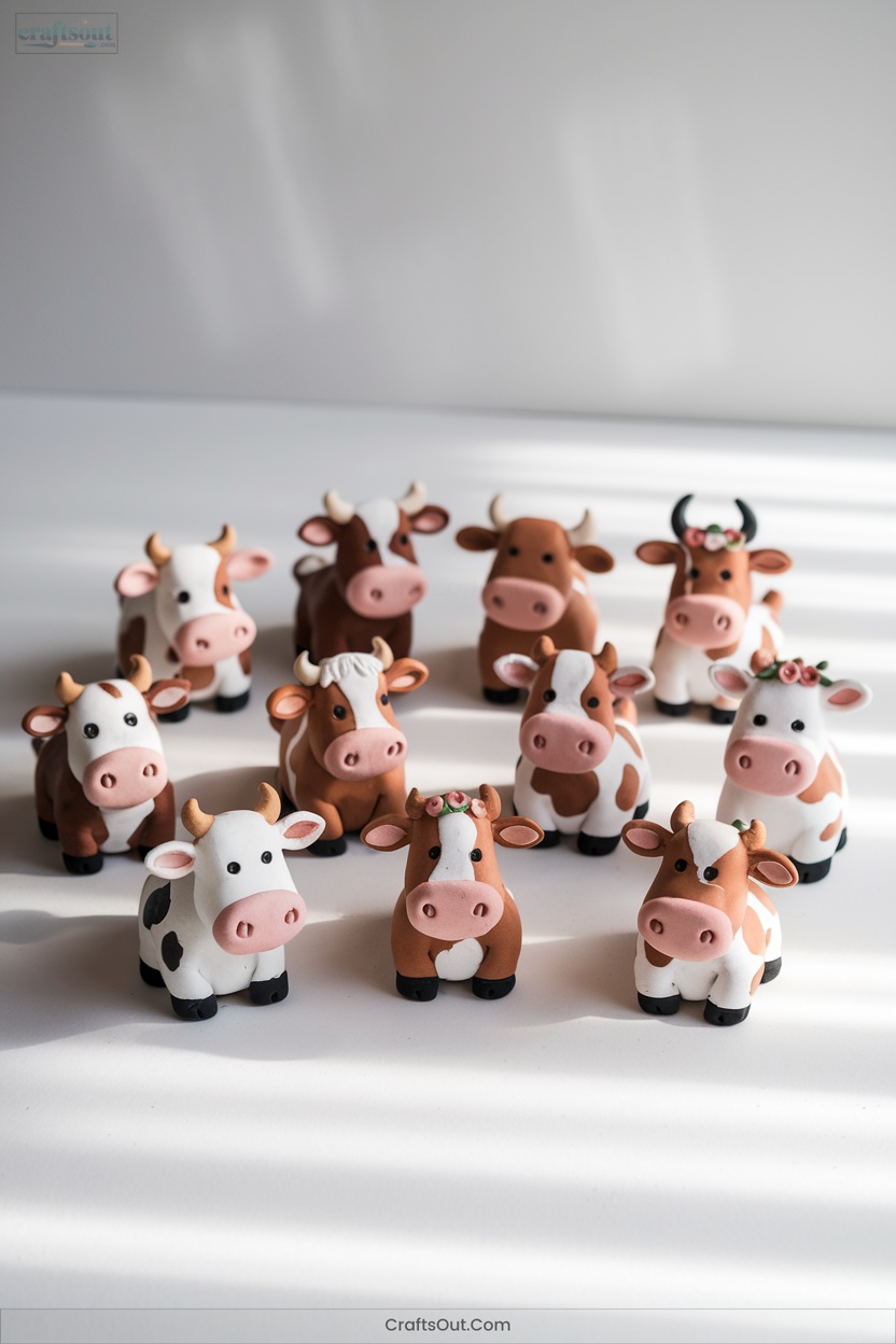 10 Adorable Clay Crafts Cow Designs For Farm Lovers