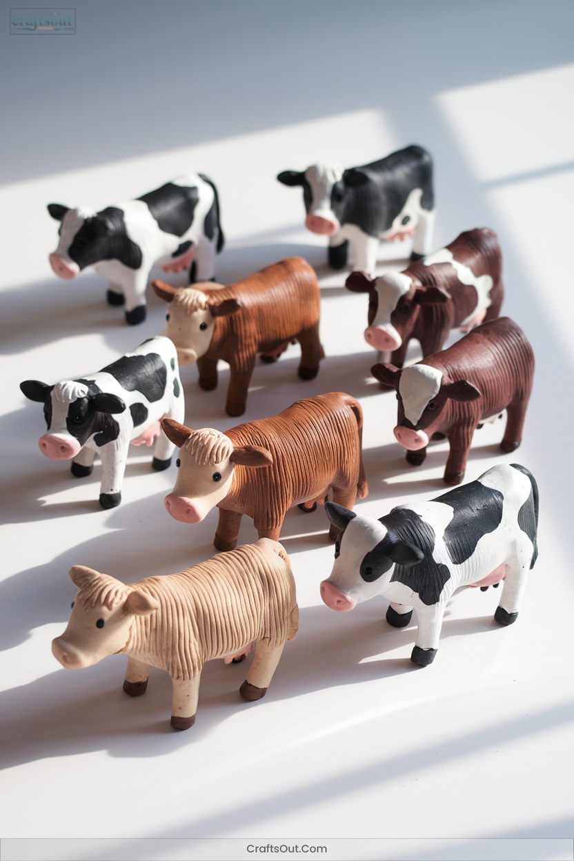 10 Adorable Clay Crafts Cow Designs For Farm Lovers