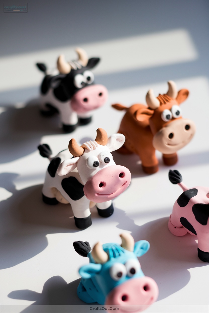 10 Adorable Clay Crafts Cow Designs For Farm Lovers