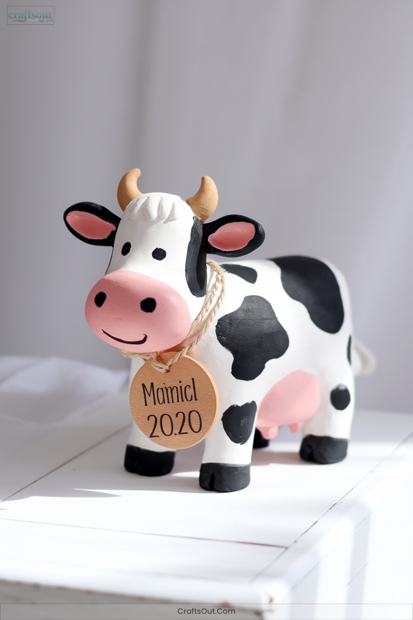 10 Adorable Clay Crafts Cow Designs For Farm Lovers